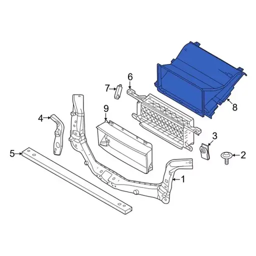 NL3Z8327A Ford | Radiator Support Air Deflector BEV | Source One Parts ...