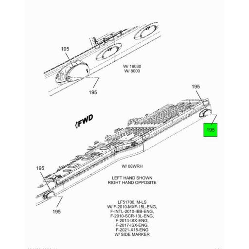 3889264C92 Navistar International | Turn Signal Light Side Auxiliary ...