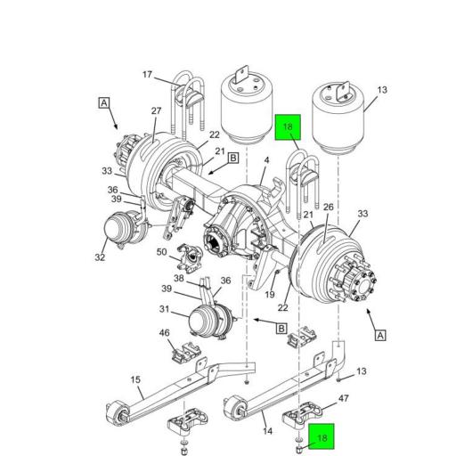 3538842C2 Navistar International | U-Bolt Spring Type 7/8 in x 16351 in ...
