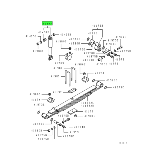 MC114595 Mitsubishi FUSO | Rear Suspension Shock Absorber | Source One ...
