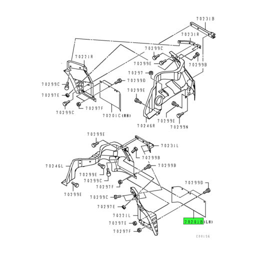 MC142192 Mitsubishi FUSO | Front Fender Mud Guard Apron | Source One ...
