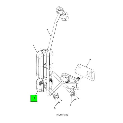2520973C91 Navistar International | Convex Mirror Housing Black No ...