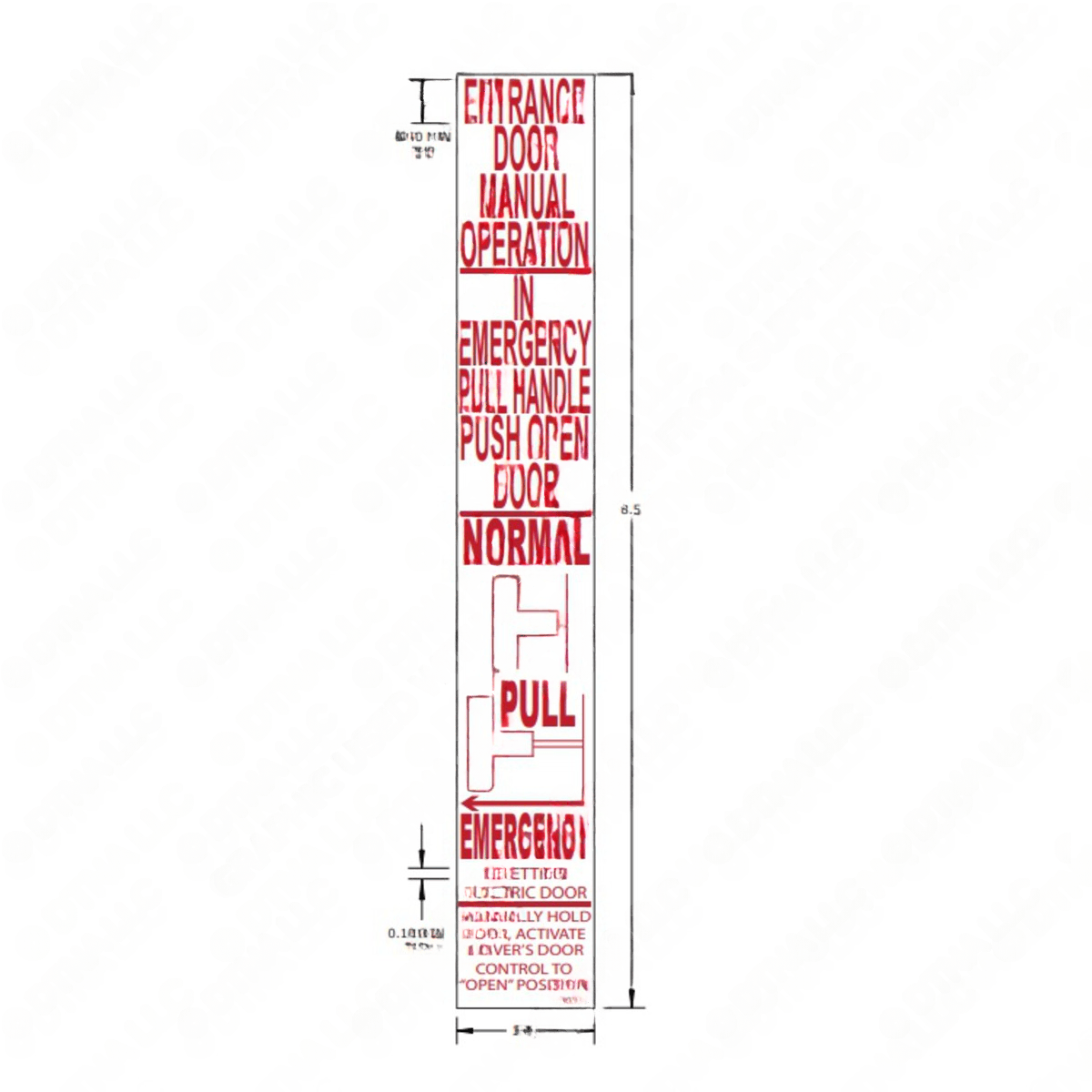 207947 Thomas Built Bus | Decal - School Bus Lettering/Warning Label ...