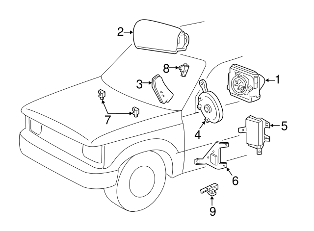 BL5Z14B321A Ford | Air Bag Control Module Sensor Multiple Restraint ...