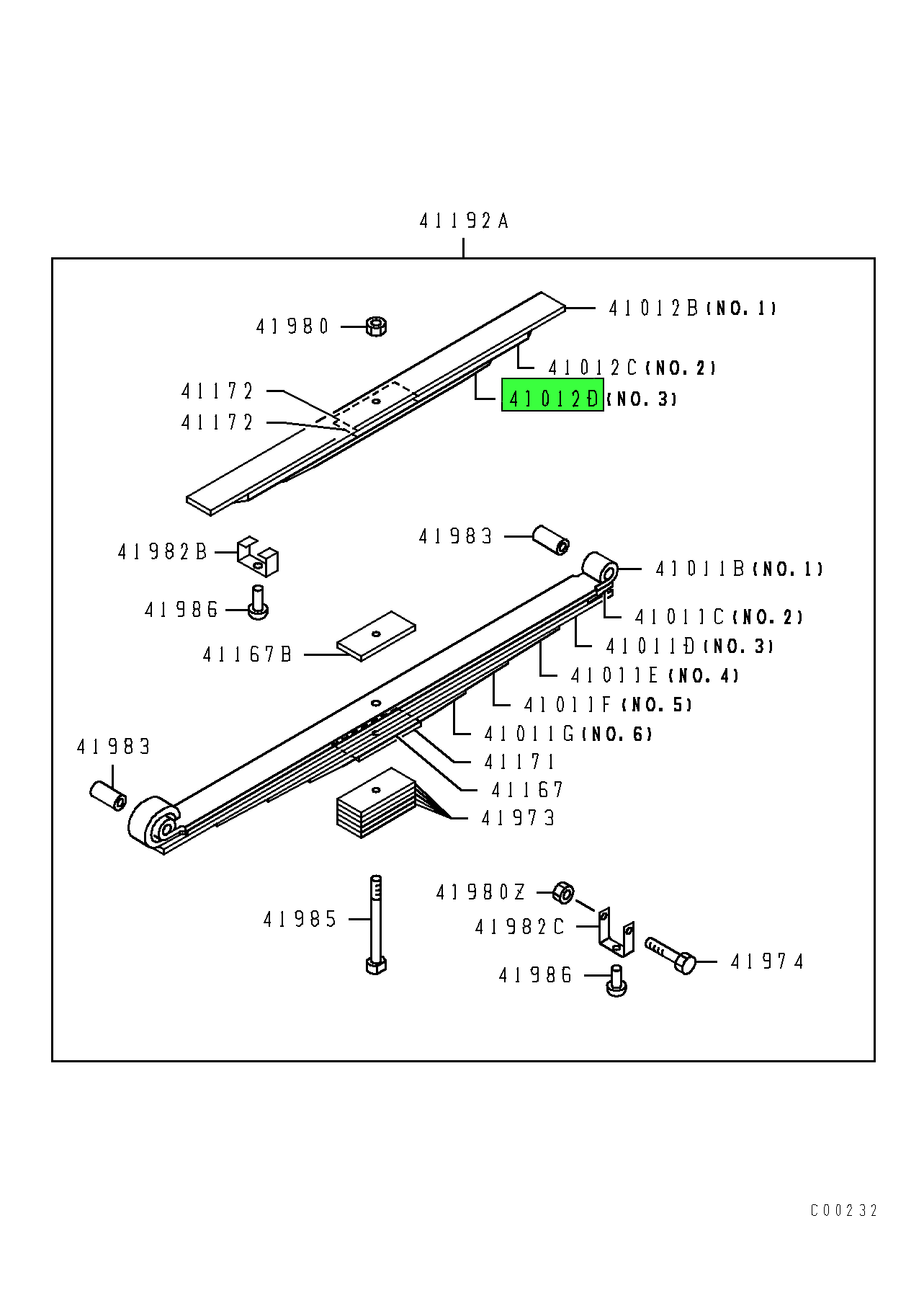 ML282429 Mitsubishi FUSO | Rear Suspension Helper Spring Leaf | Source ...