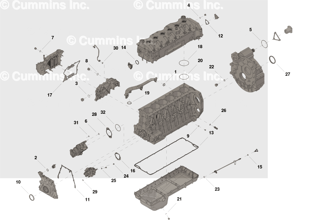 4376140 | Cummins® | Lower Engine Gasket Kit | Source One Parts Center