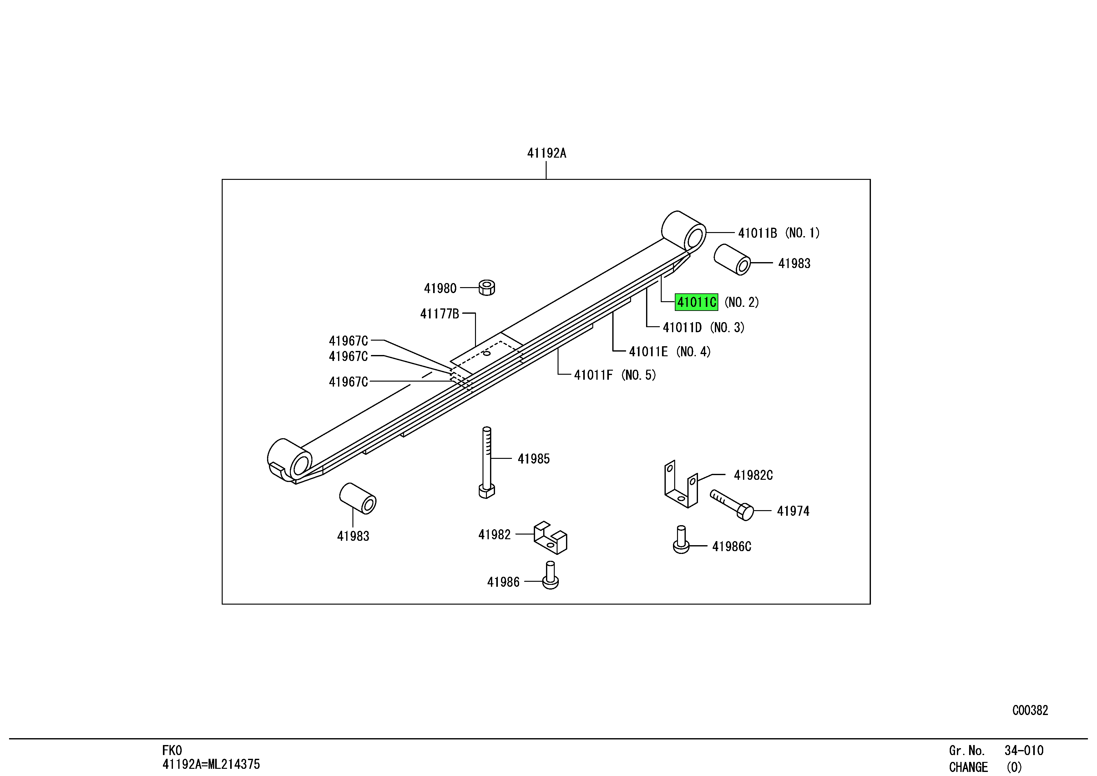 ML282373 Mitsubishi FUSO | Rear Suspension Spring Leaf | Source One ...