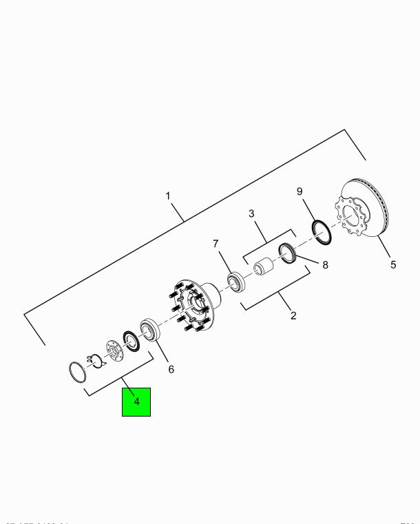 CNM10036550 Navistar International | Left Front Pre-Set Spindle Nut ...