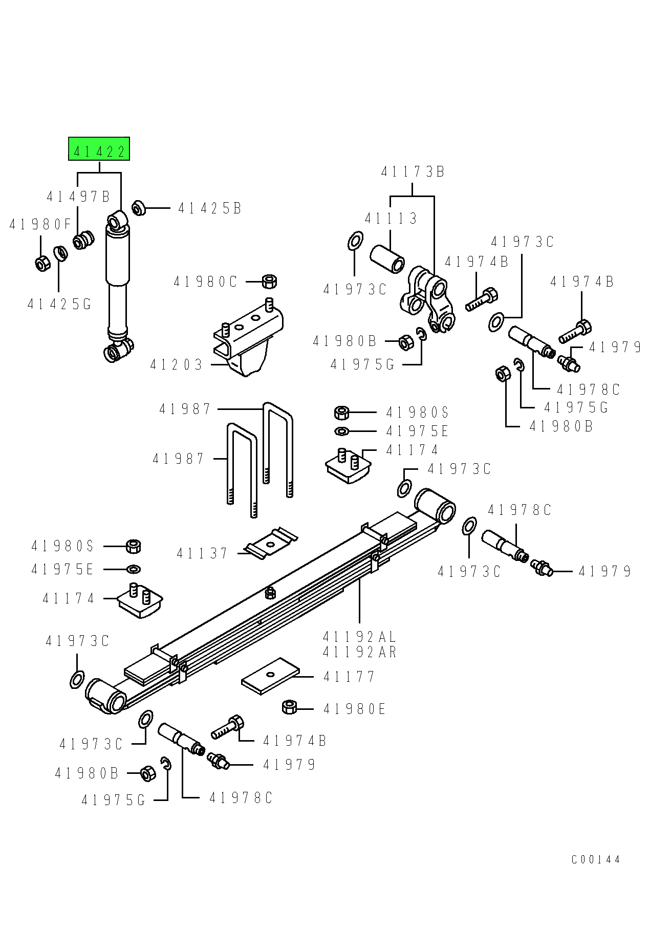 MK302296 Mitsubishi FUSO | Rear Suspension Shock Absorber | Source One ...
