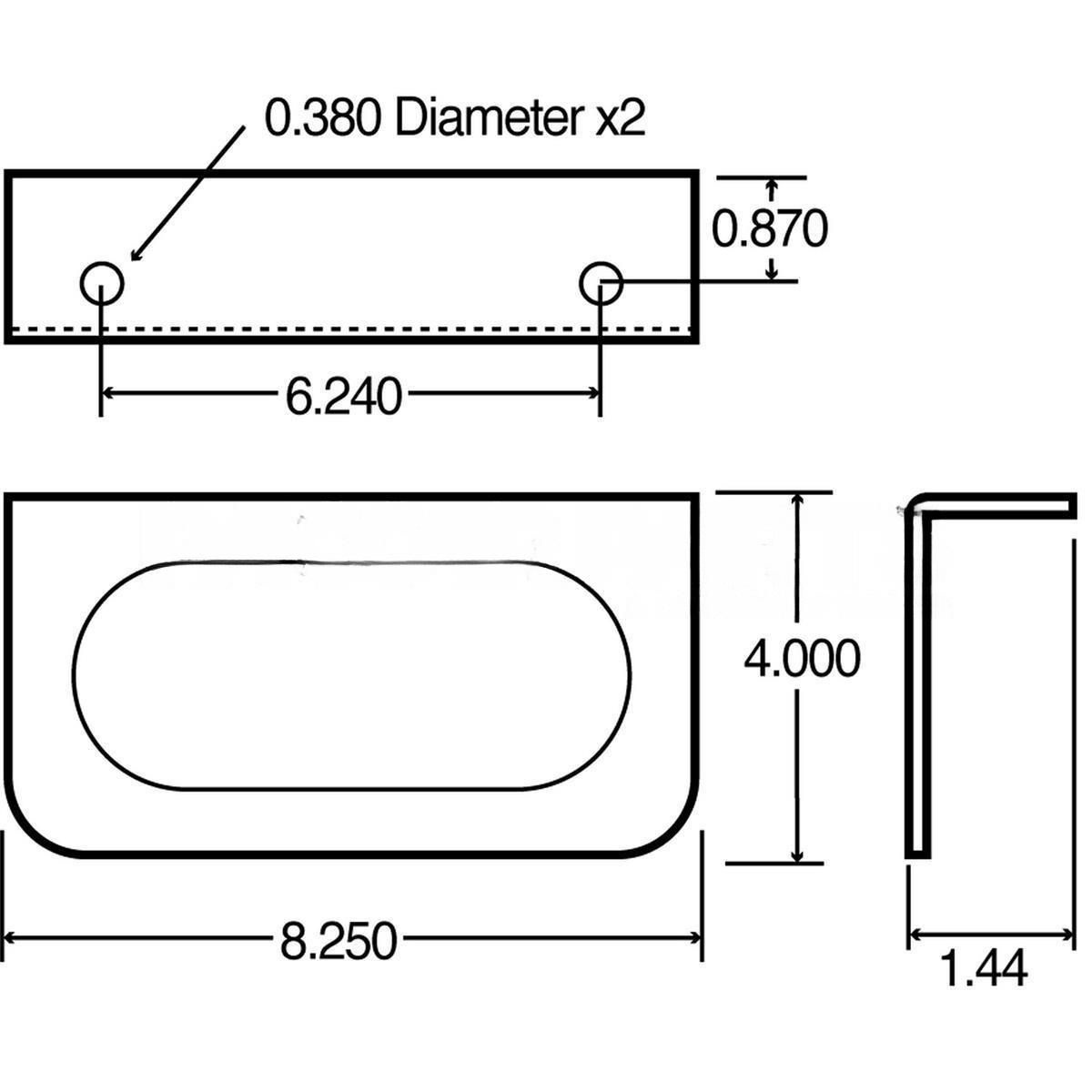 60730 Kenworth | Z Mounting Oval Lamp Marker Bracket Stainless Steel ...