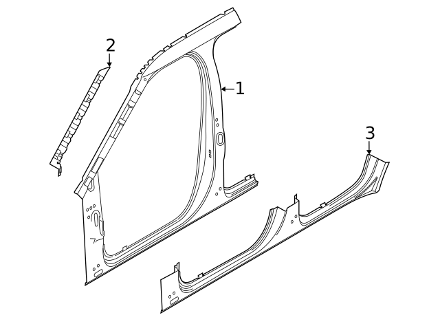 LB5Z78025A01A Ford | Uniside Bracket A Pillar Reinforcement - Left ...