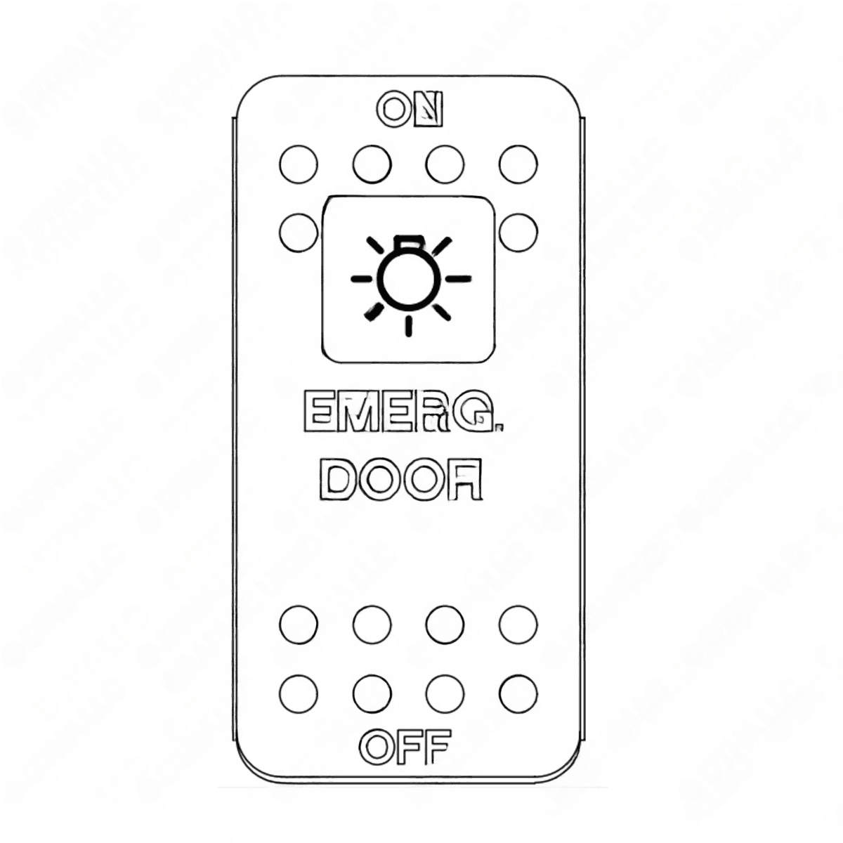 52006576 Thomas Built Bus | Rocker Switch Emergency | Source One Parts ...