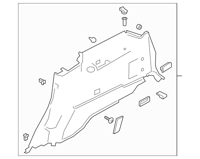 JL1Z4031112BD Ford | Interior Quarter Panel Trim | Source One Parts Center