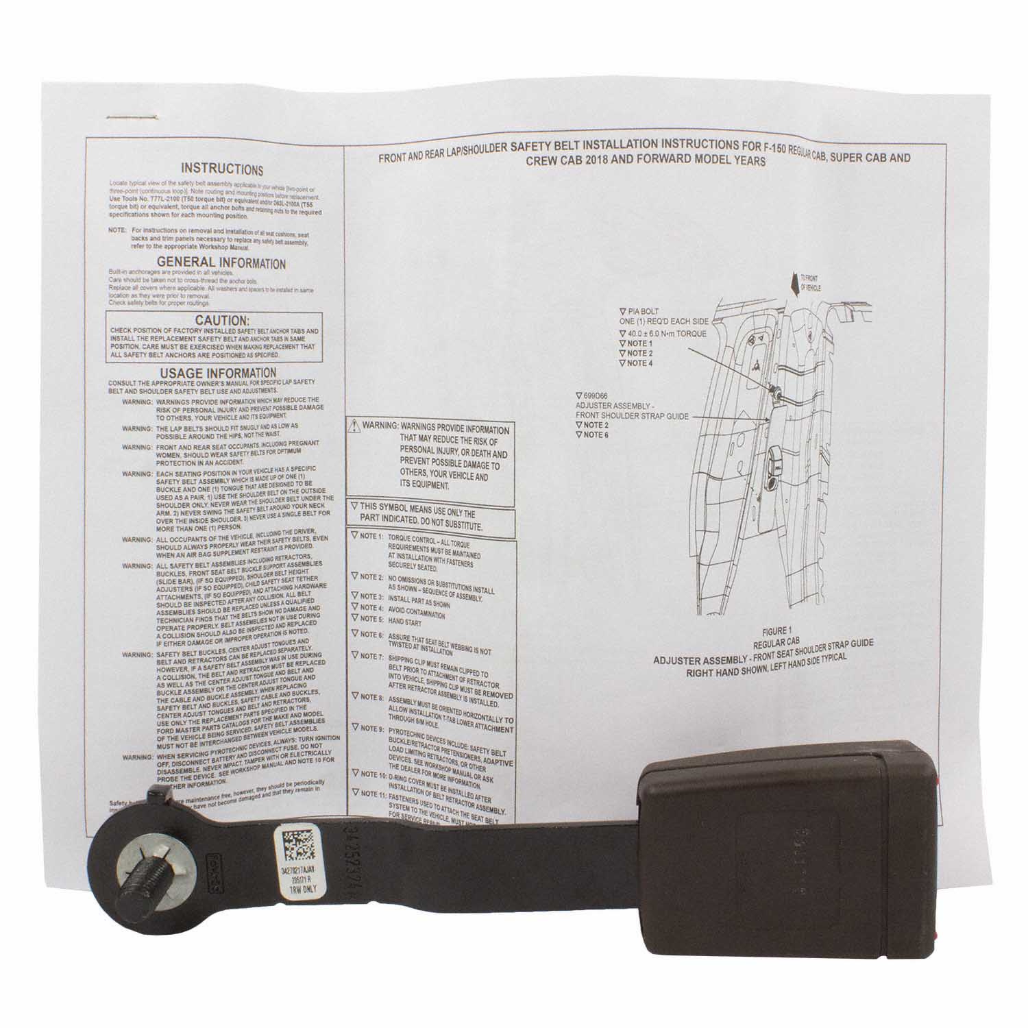 JL3Z1660044AB Ford | Seat Belt Receptacle - Right Rear Center | Source ...
