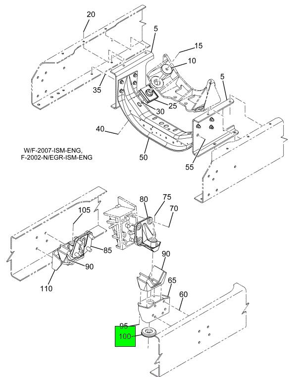 1664730C8 Navistar International | Snubber Engine Rear Mounting ...