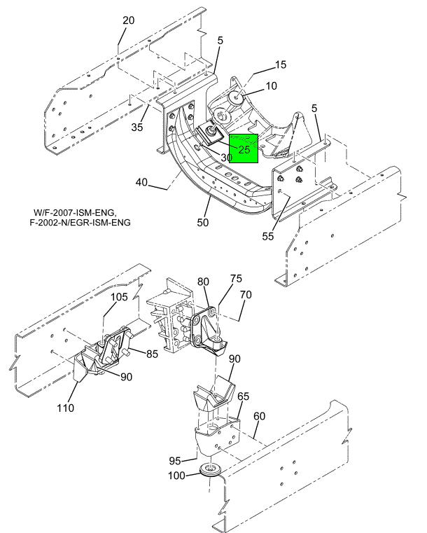1664723C5 Navistar International | Engine Front Mounting Insulator ...