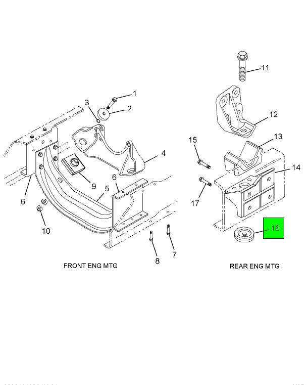 1664730C5 Navistar International | Rear Engine Mount Snubber Insulator ...