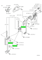 MK434951 Mitsubishi FUSO | Right-hand Front Door Window Glass Holder ...