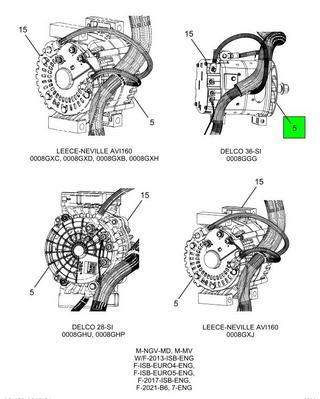 4022170C92 Navistar International | 12V 210A Alternator Leece-Neville ...