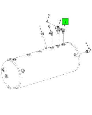 6131508C1 Navistar International | Check Valve 90-Degree Elbow M22 x 1/ ...