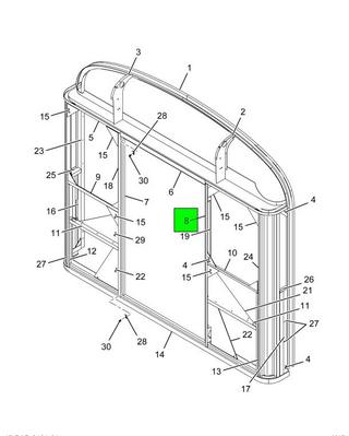 2202097C2 IC Bus | Rear Door Post Assembly Internal Hinge | Source One ...