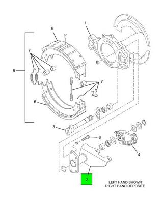 2512078C91 Navistar International | Brake Camshaft Chamber Bracket ...