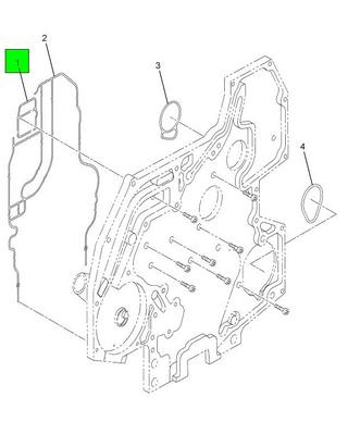 1841017C1 Navistar International | Rear Half Front Coolant Cover Gasket ...