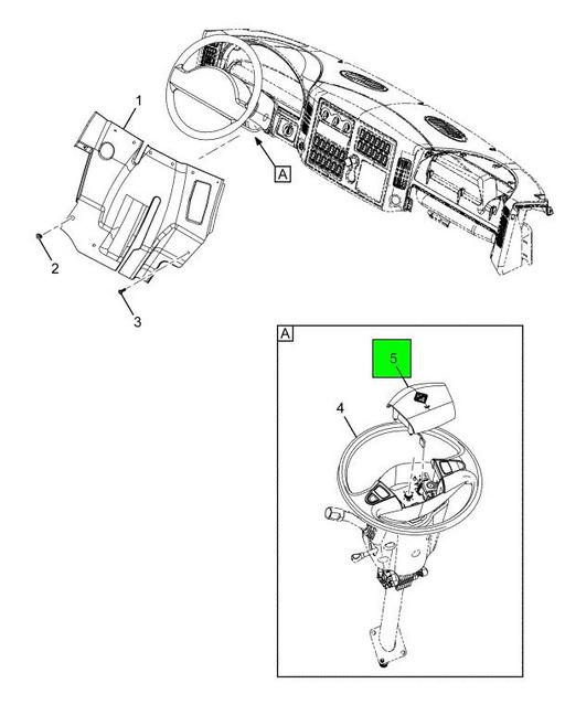 3616382C3 Navistar International | PAD STEERING WHEEL HORN BLACK ...