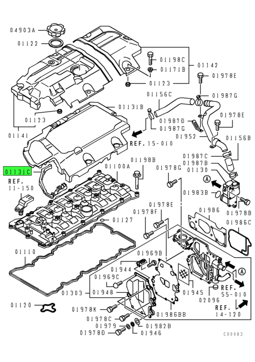 ME223397 | Mitsubishi FUSO® | Rocker Cover Insulator Pad | Source One ...