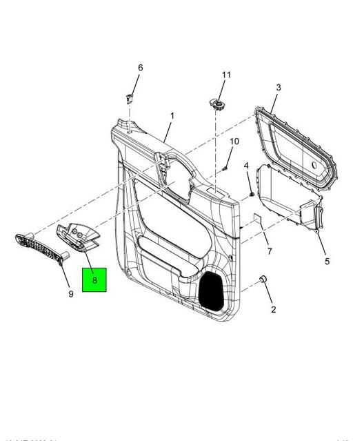 4053965C93 Navistar International | HANDLE DOOR INSIDE CHROME LEFT HAND ...