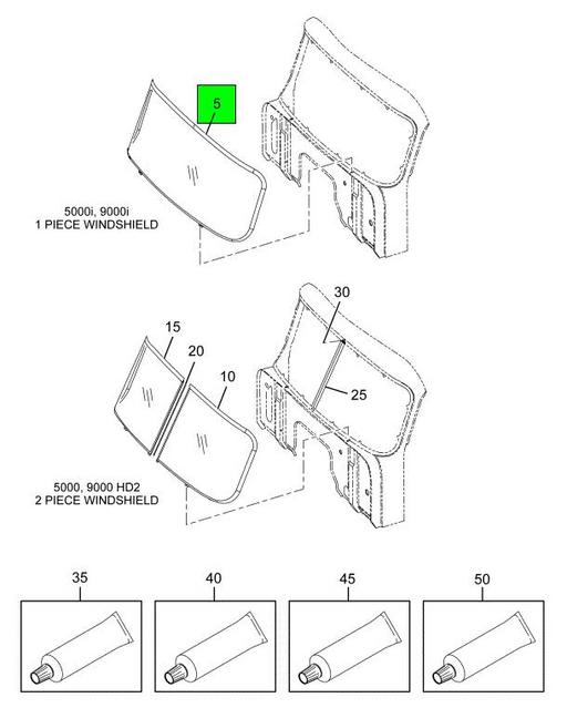 3714740C1 Navistar International | GLASS WINDSHIELD SOLEX 1 PC TINTED ...